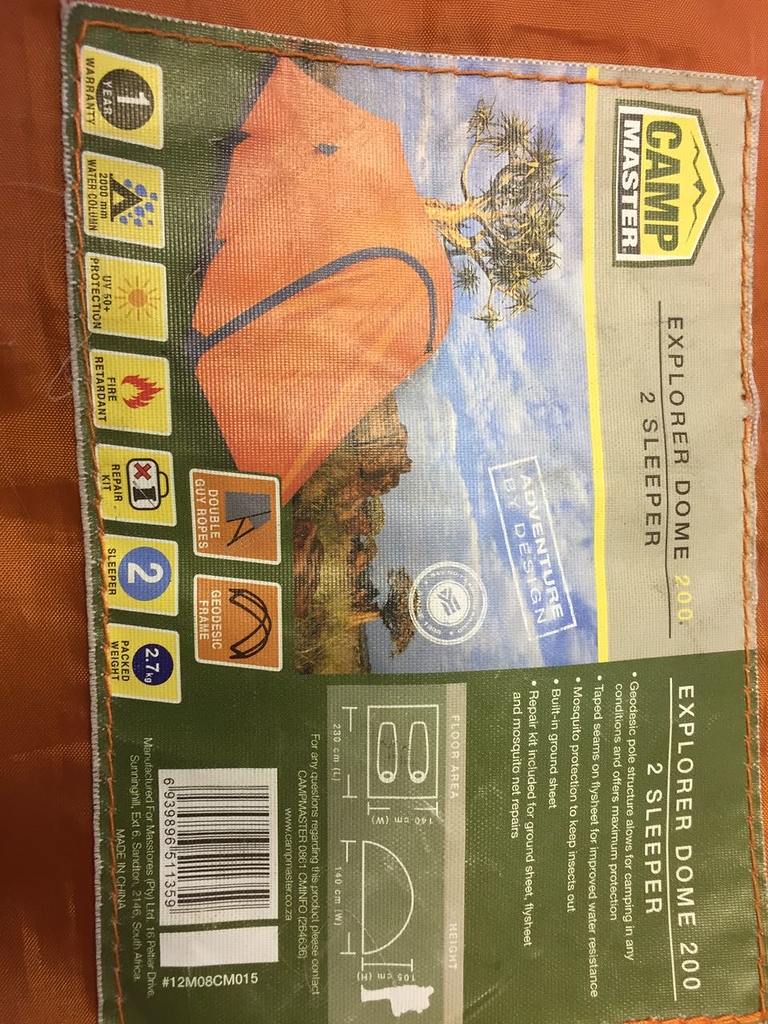 Campmaster explorer dome2 - The Gear Shed - The Hiking South Africa Forum